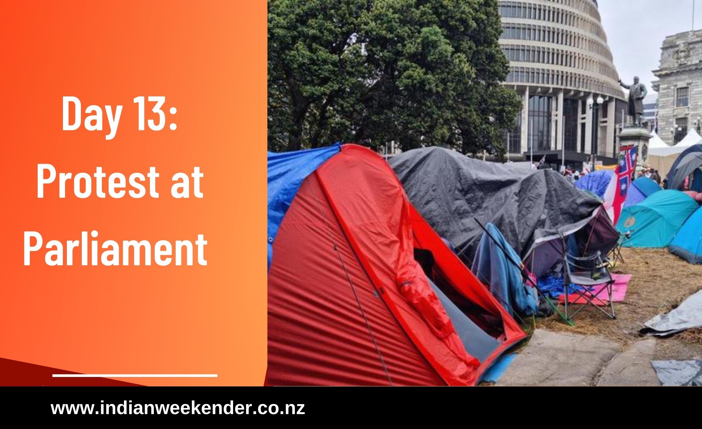 Protest remains entrenched on day 13 despite heavy rain