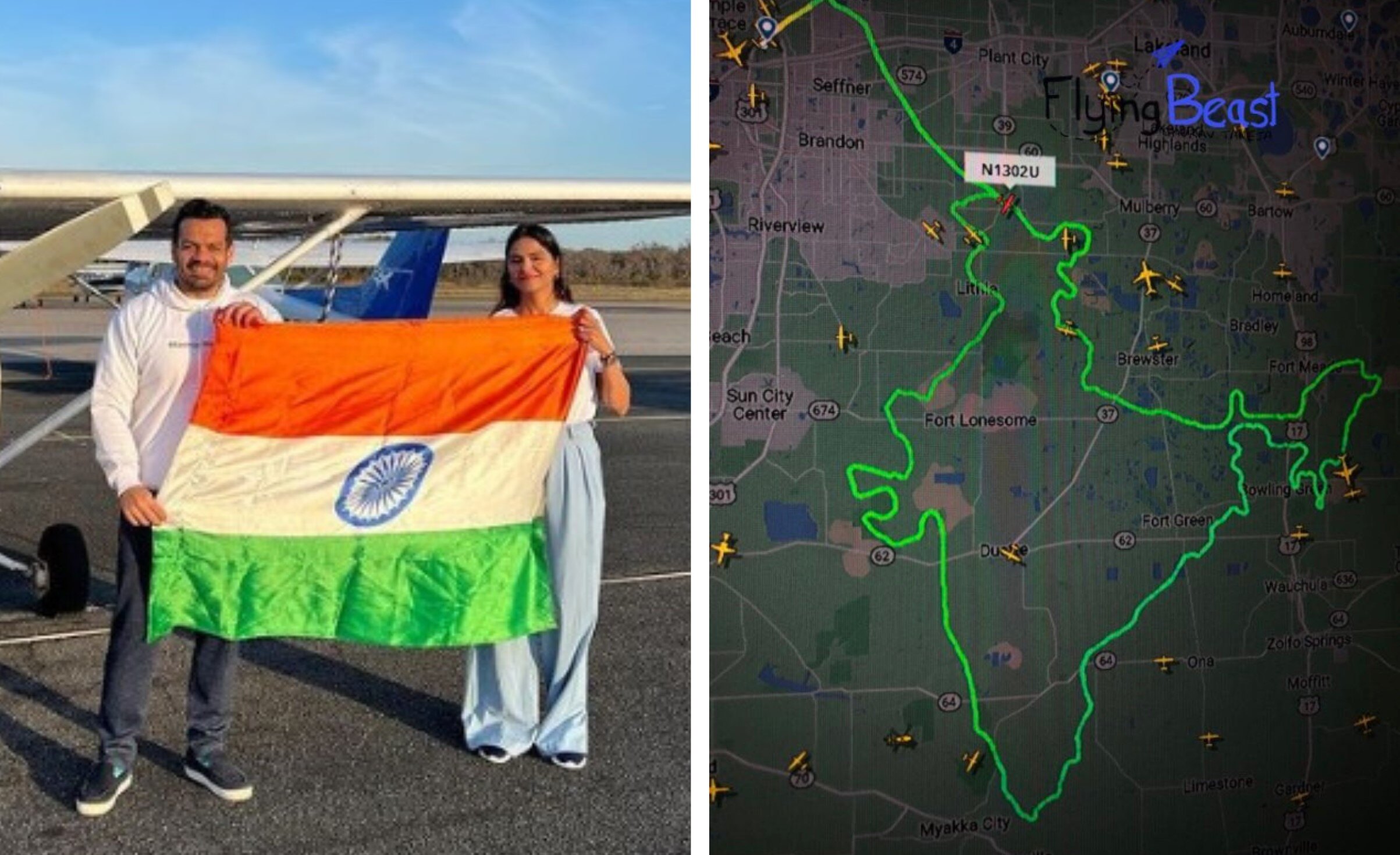 Historic! YouTuber Gaurav Taneja draws India map in sky on Republic Day